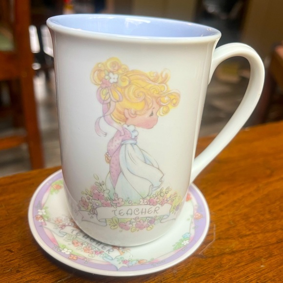 Precious Moments | Other | Vtg 9s Precious Moments Teacher Tea Cup And ...